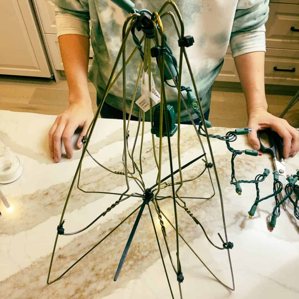 Wire Hanger Christmas Tree - Modern Harvest