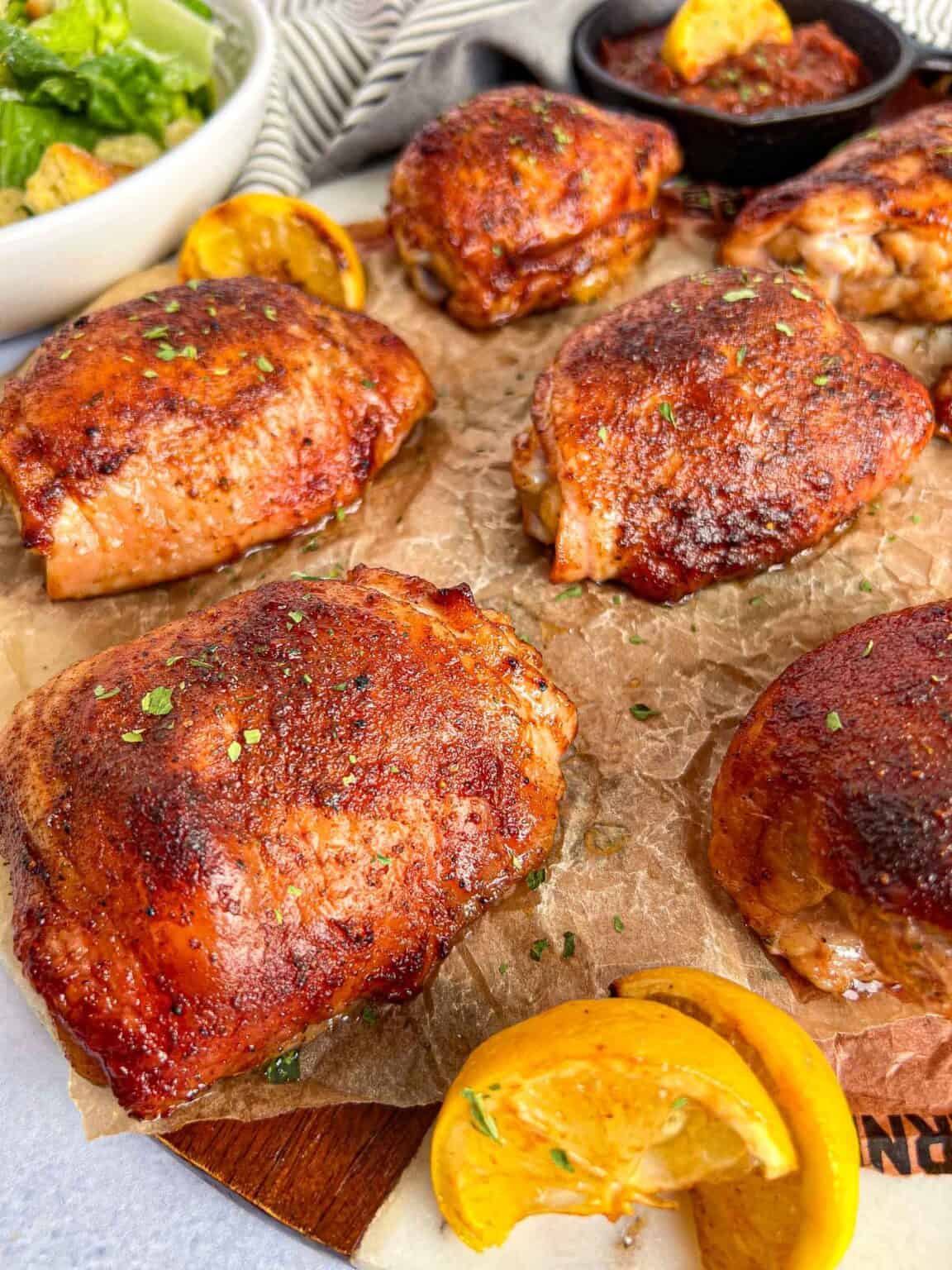 Crispy Smoked Chicken Thighs | Traeger, Pit Boss, or Other Pellet Grill ...